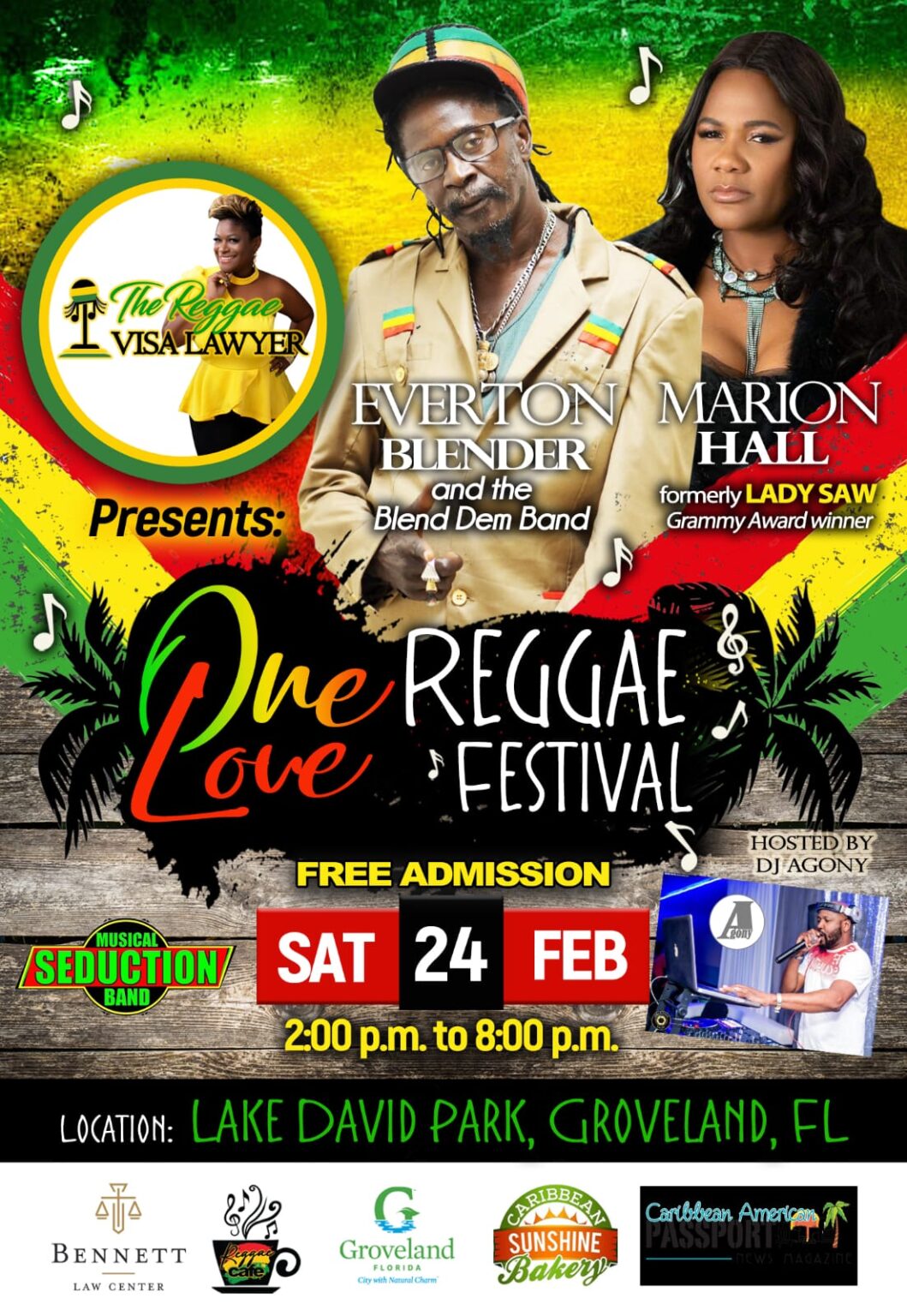 One Love Reggae Festival At Lake David Park (February 24) | South Lake ...